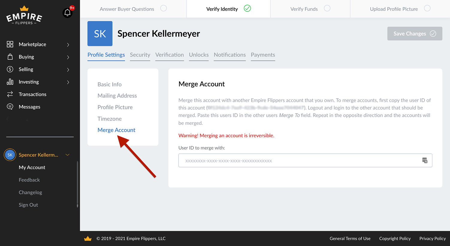 How to Merge Accounts or Add a Second Email Address - Empire Flippers